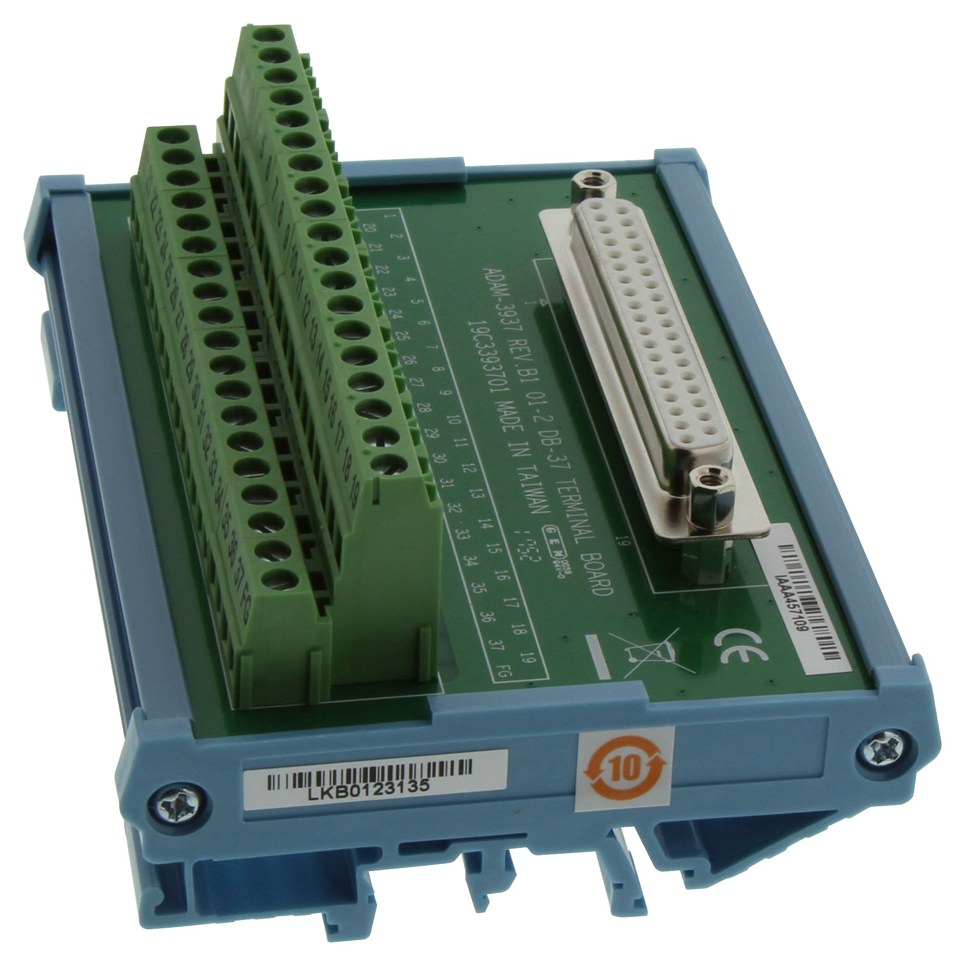 ADAM-3937-BE - Advantech - Terminal Block Interface, D Sub 37 Position ...