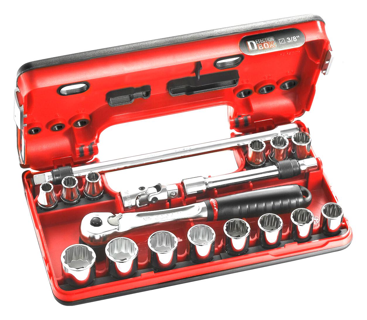 JL.DBOX501 - Facom - Socket Set, 14 x 3/8" Metric, 12 Point