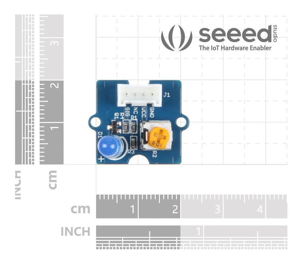 104030010 - Seeed Studio - LED Module, Blue, 3.3V / 5V