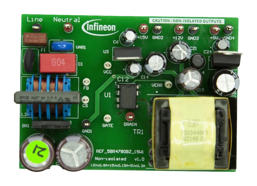 REF5BR4780BZ15W1TOBO1 - Infineon - Reference Board, ICE5BR4780BZ, Power ...
