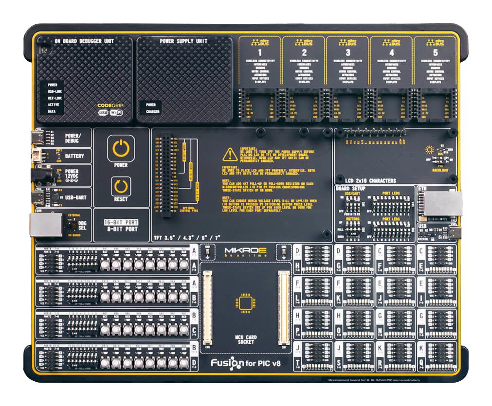 MIKROE-4665 - Mikroelektronika - Development Board, Fusion V8 ...
