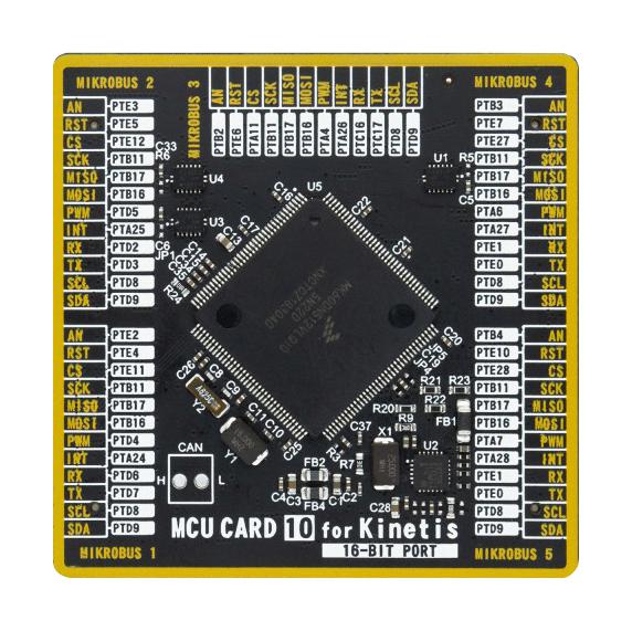 MIKROE-3925 - Mikroelektronika - Add-On Board, MikroE MCU Card 10, Kinetis MK60DN512VLQ10 MCU