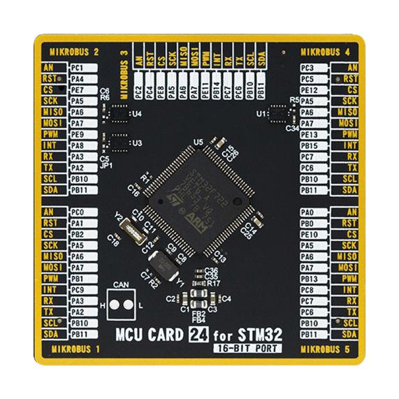 MIKROE-3734 - Mikroelektronika - Add-On Board, MikroE MCU Card 24, STM32 STM32F722VET6 MCU