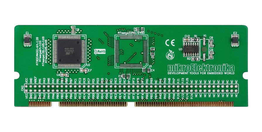 MIKROE-457 - Mikroelektronika - Add-On Board, MikroE MCU Card, ATmega128 MCU
