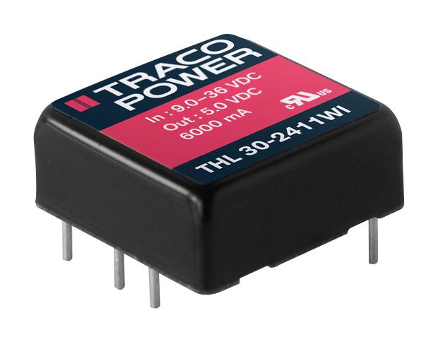 THL 30-2411WI - Traco Power - Isolated Through Hole DC/DC Converter, ITE, 4:1