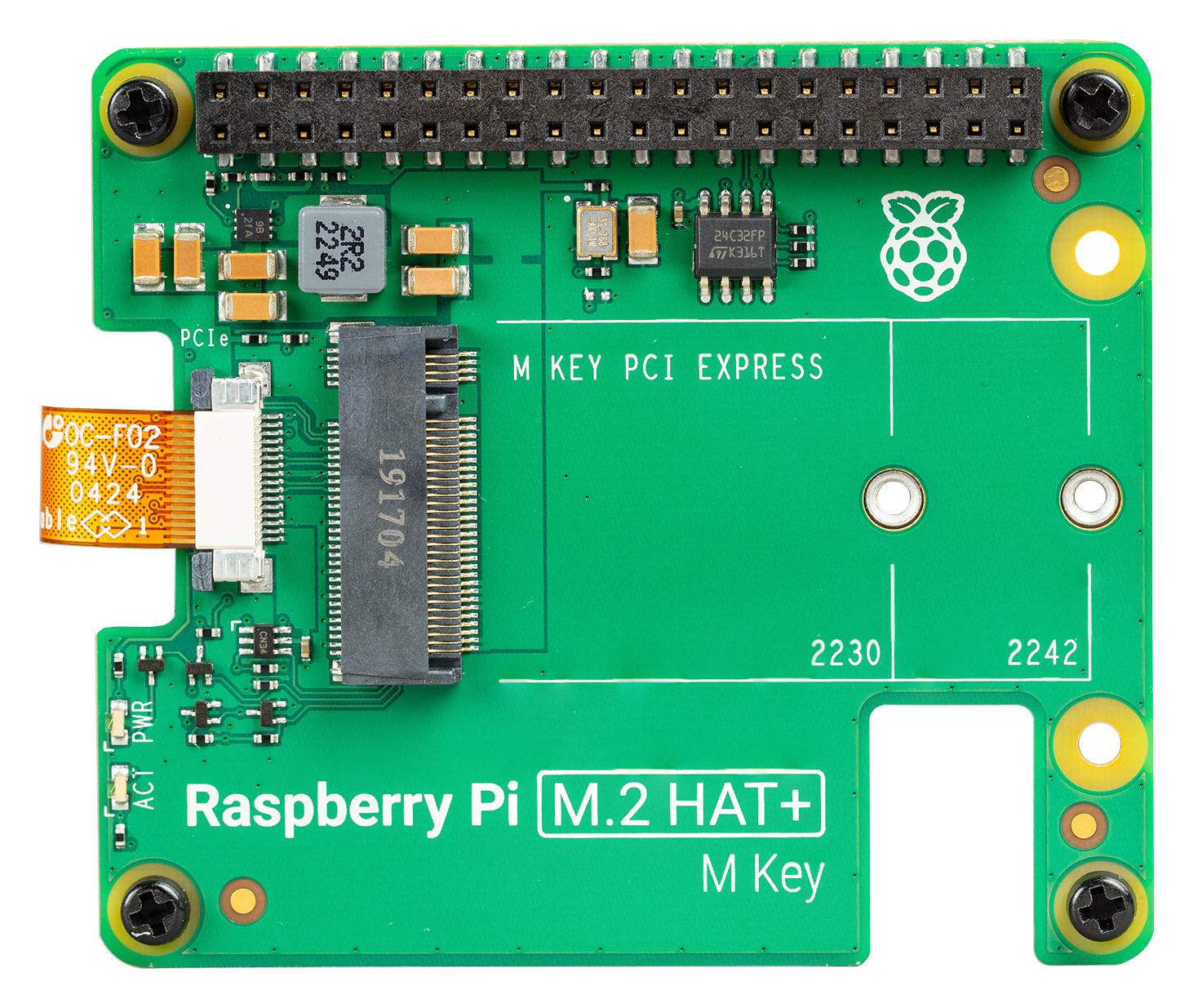 SC1166 - Raspberry-pi - Raspberry Pi M.2 HAT, M.2-Format PCIe and NVMe Devices to the PCIe FPC ...