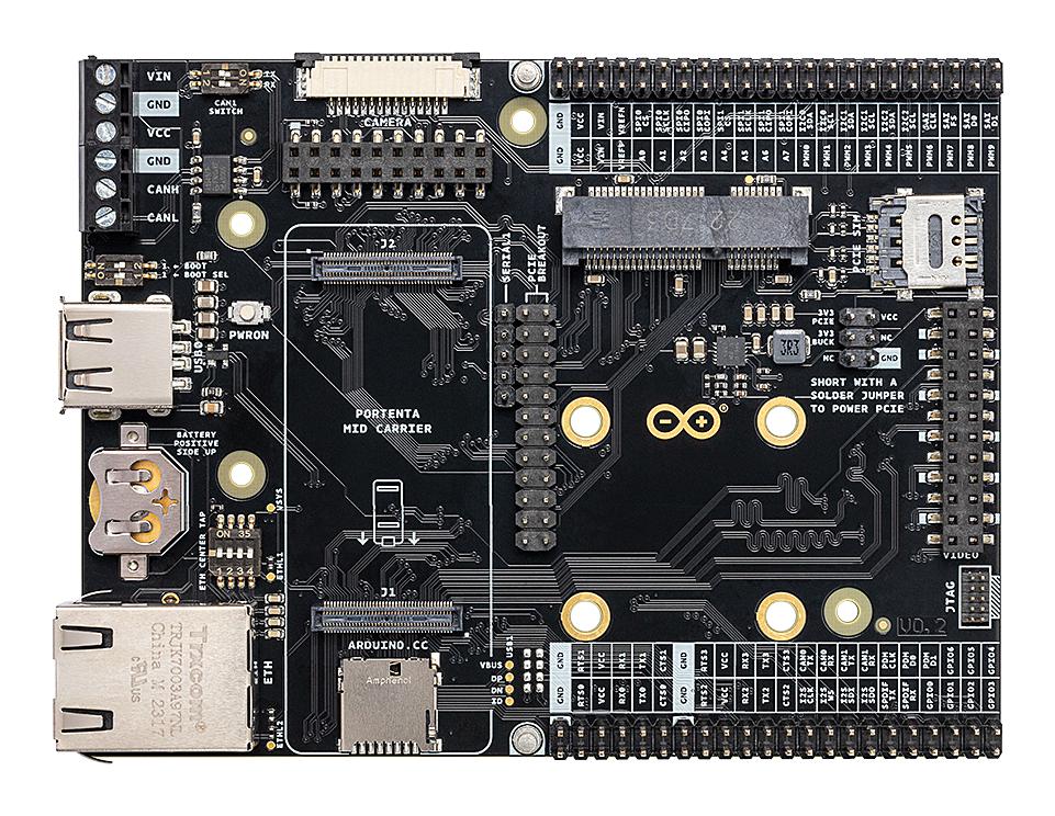 ASX00055 - Arduino - Portenta Mid Carrier, 5V, Arduino Portenta X8
