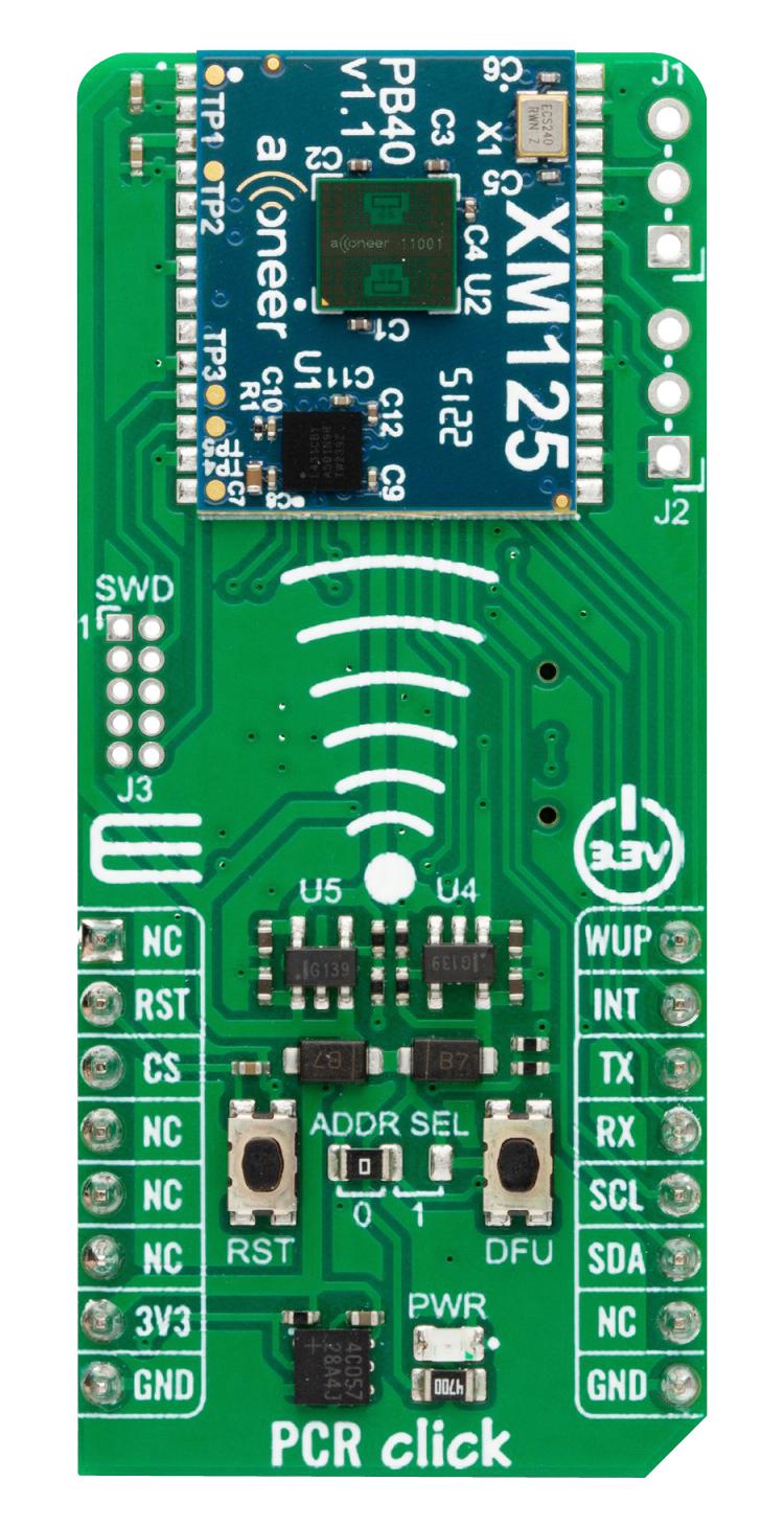 MIKROE-4636 - Mikroelektronika - Add-On Board, PCR Click, XM125