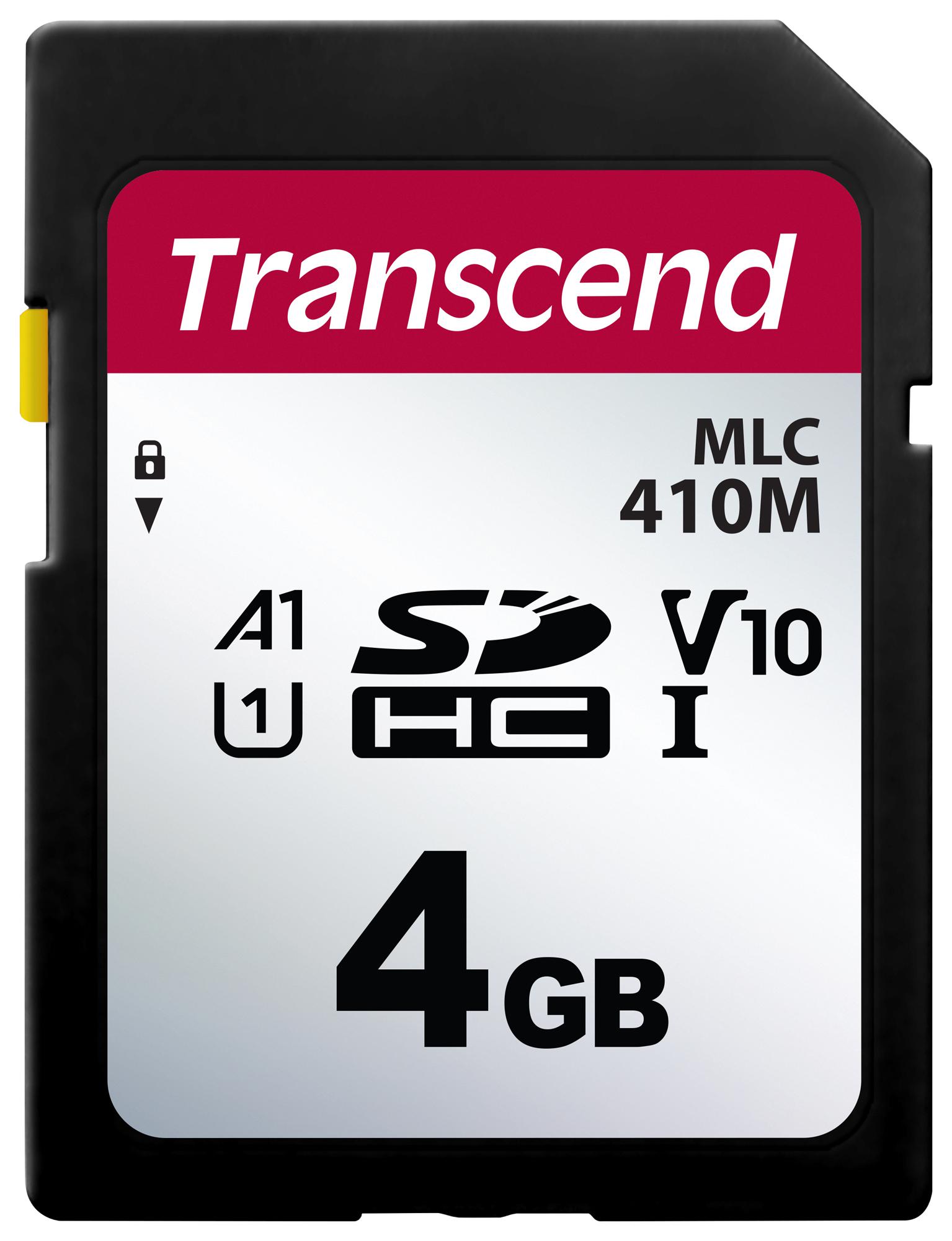 TS4GSDC410M - Transcend - Flash Memory Card, MLC NAND, SD Card