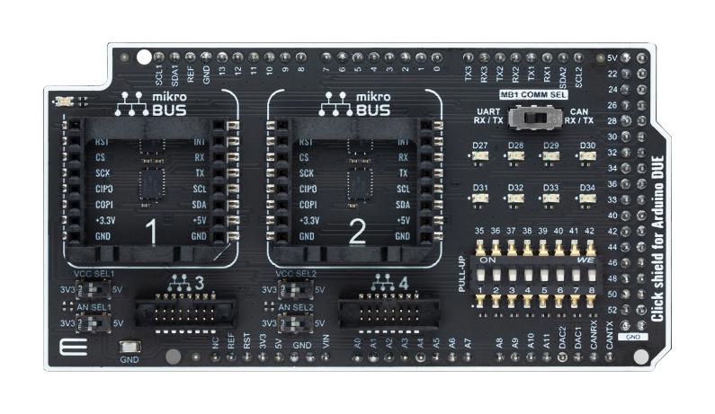 Mikroe 6235 Mikroelektronika Click Shield Mikroe 6235 Analogue 