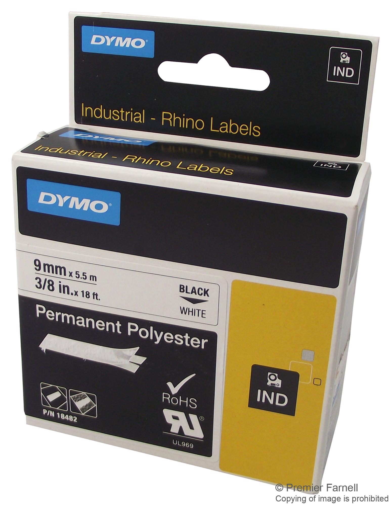 18482 9MM - Dymo - Label Printer Tape, Rhino, Adhesive