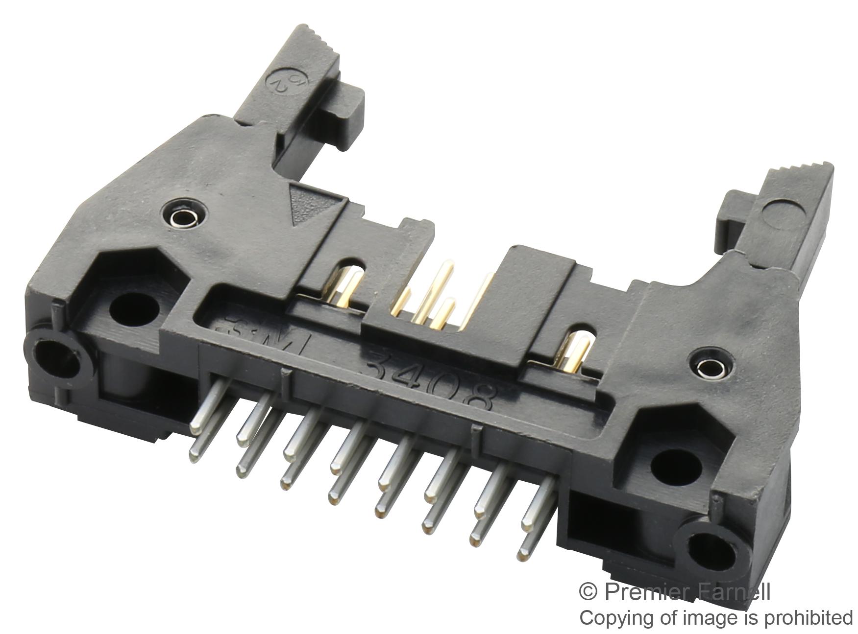 N3408-6302RB - 3m - Pin Header, Long Latch, Wire-to-Board