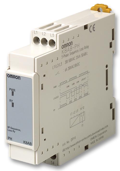 K8ABPH1 - Omron Industrial Automation - Phase Monitoring Relay ...