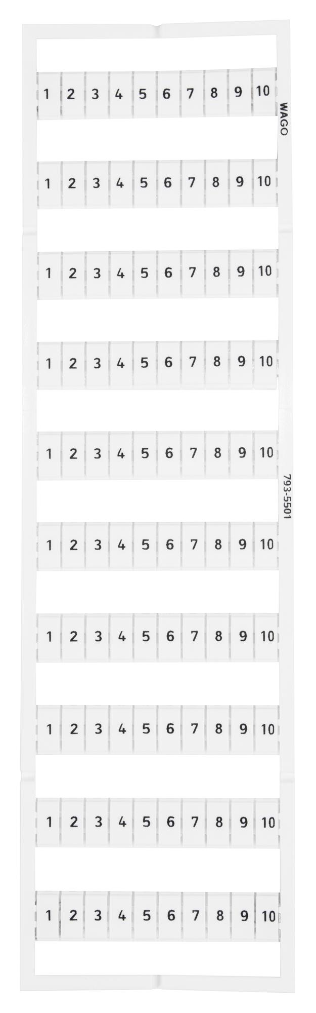 793-5502 - Wago - Terminal Block Marker, Marking Card, Wago 5 to 5.2 mm ...