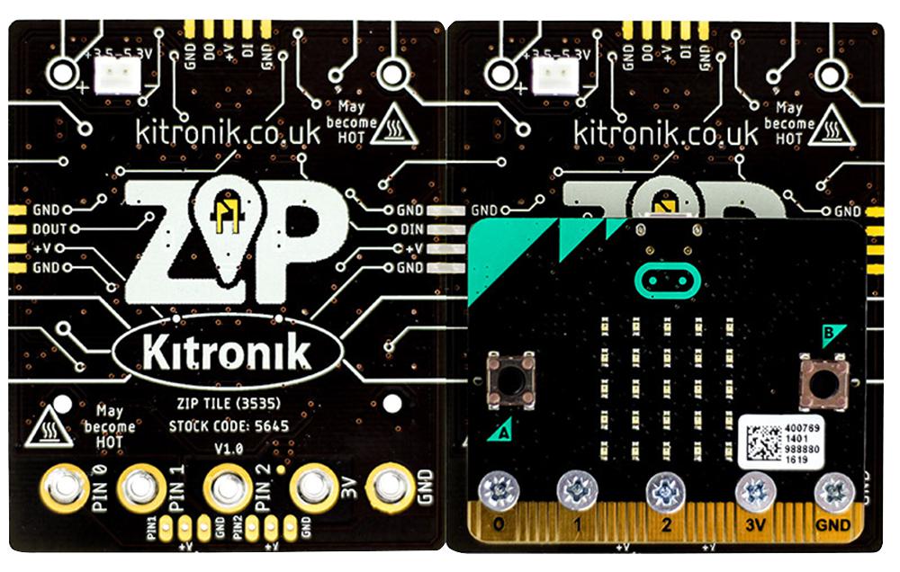 5645 - Kitronik - Development Board, ZIP Tile for micro:bit, 64 x Full ...