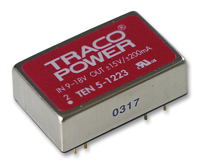 TEN 5-1223 - Traco Power - Isolated Through Hole DC/DC Converter, ITE, 2:1
