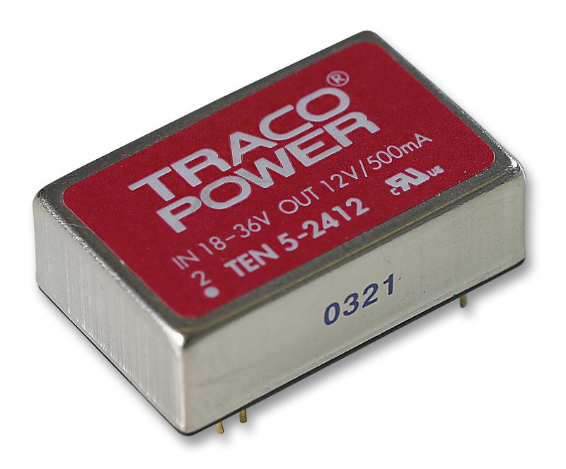 TEN 5-2412 - Traco Power - Isolated Through Hole DC/DC Converter, ITE, 2:1
