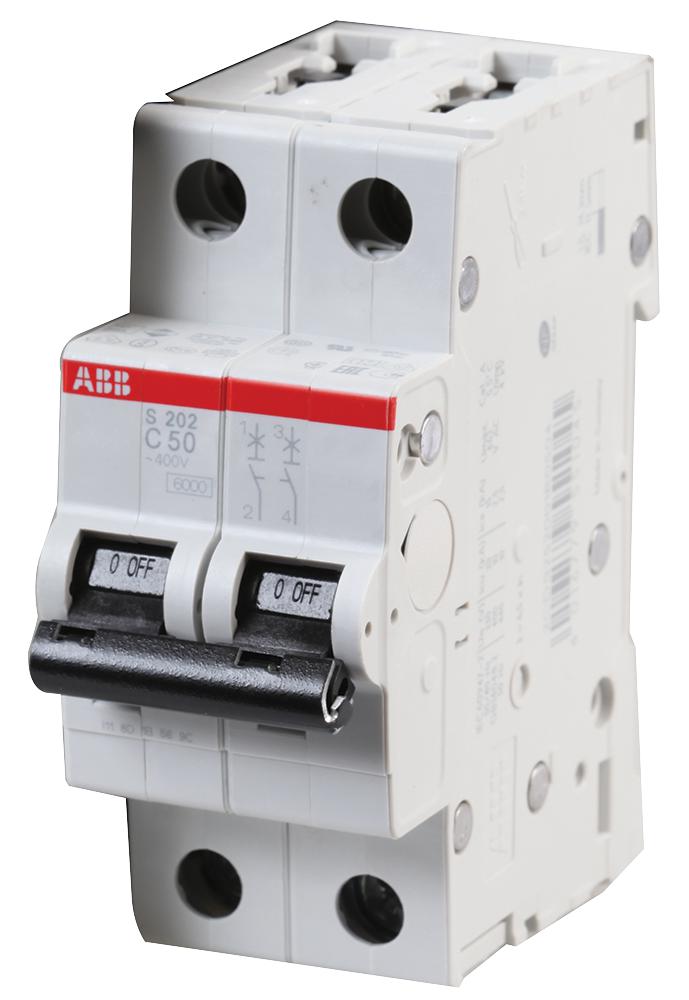 S202-C50 - Abb - Thermal Magnetic Circuit Breaker, Miniature, C Curve