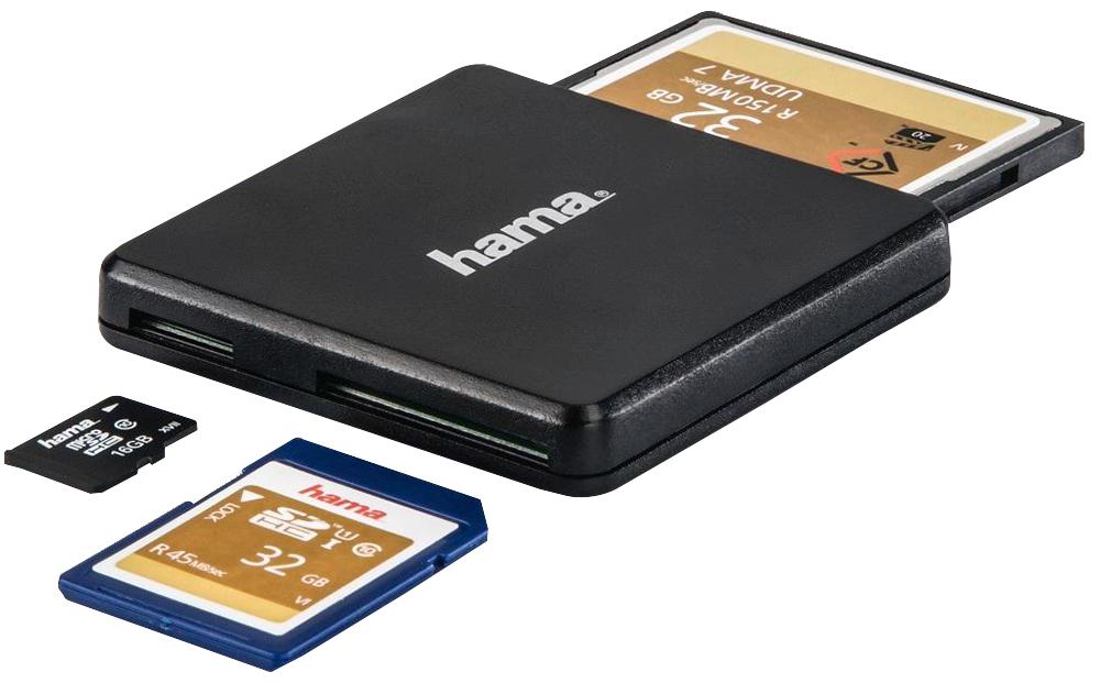 00124022 - Hama - USB 3.0 Multi Memory Card Reader, Black