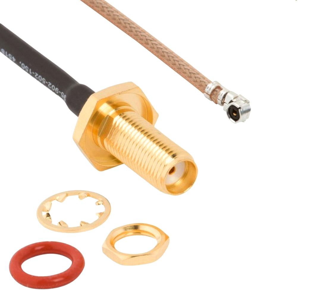 095-902-567-150 - Amphenol Rf - CABLE ASSY, SMA JACK-AMC R/A PLUG, 150MM