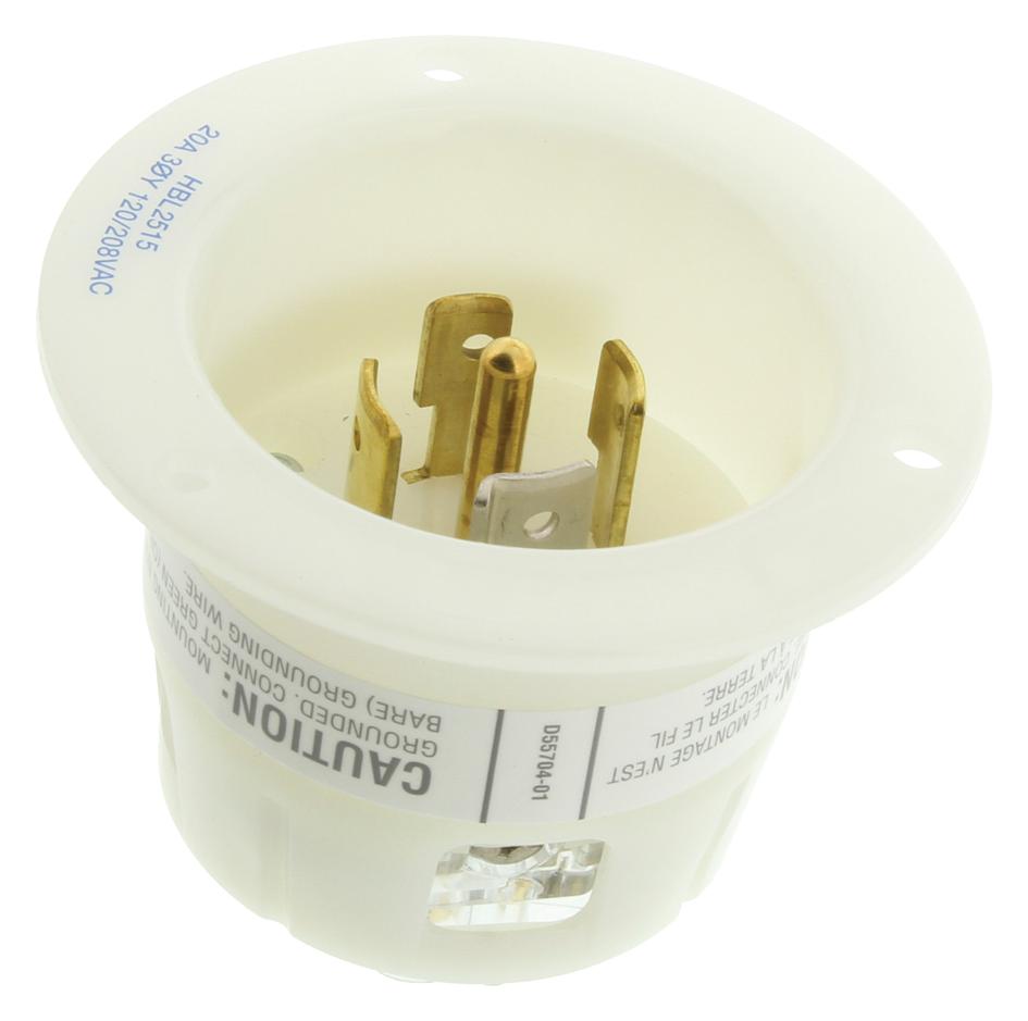 HBL2515 - Hubbell Wiring Devices - CONNECTOR, POWER ENTRY, PLUG