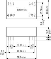 TEM 3-2411N - Traco Power - Isolated Through Hole DC/DC Converter, ITE, 1:1