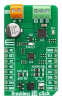 MIKROE-5886 MIKROELEKTRONIKA, Add-On Board, Brushless 13 Click, STSPIN830, Three-Phase, Three ...