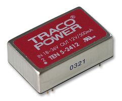 TEN 5-2412 TRACO POWER, Isolated Through Hole DC/DC Converter, ITE, DIP | element14 India